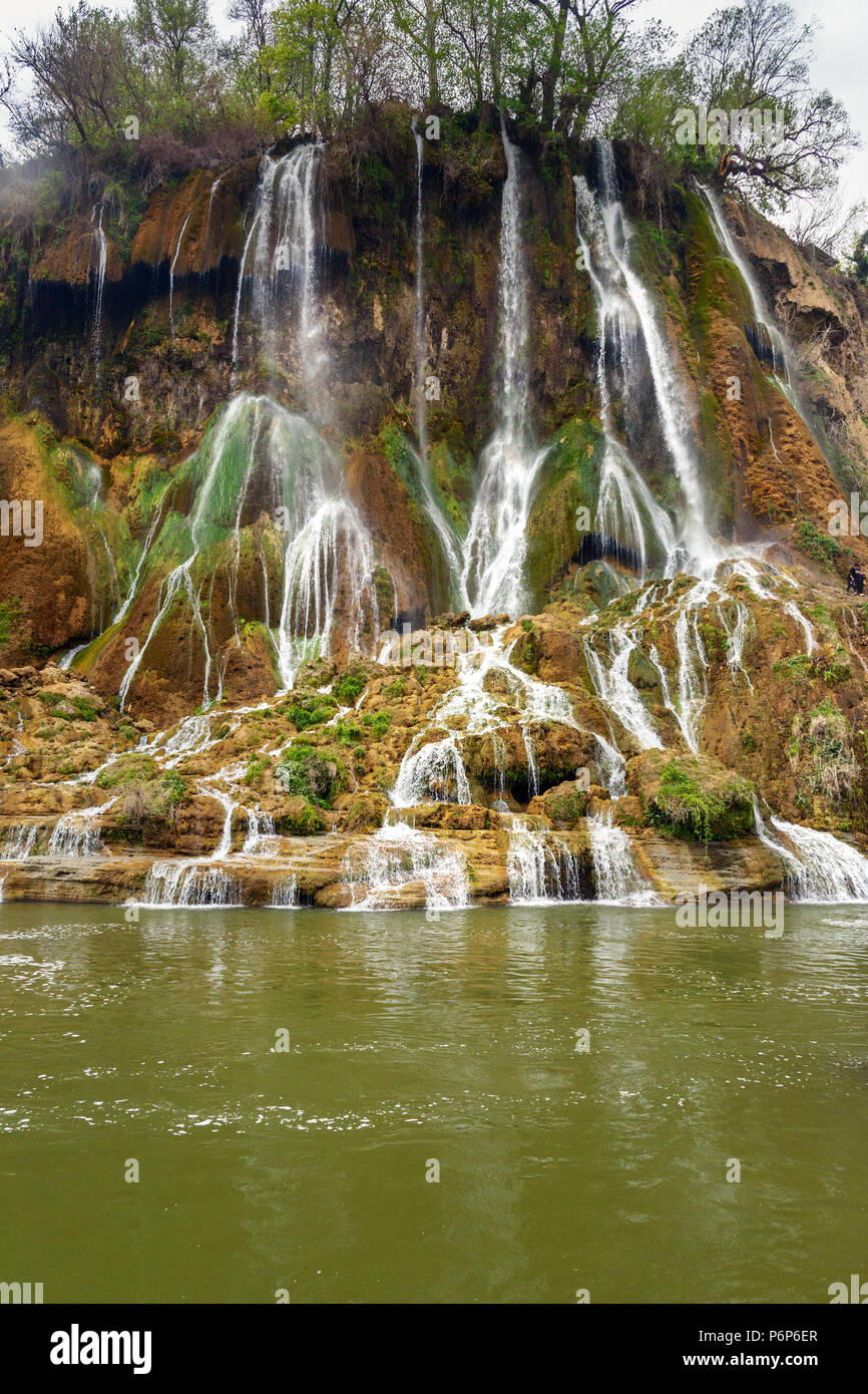 Bisheh waterfall in f Zagros mountains at Lorestan Province. Iran Stock ...