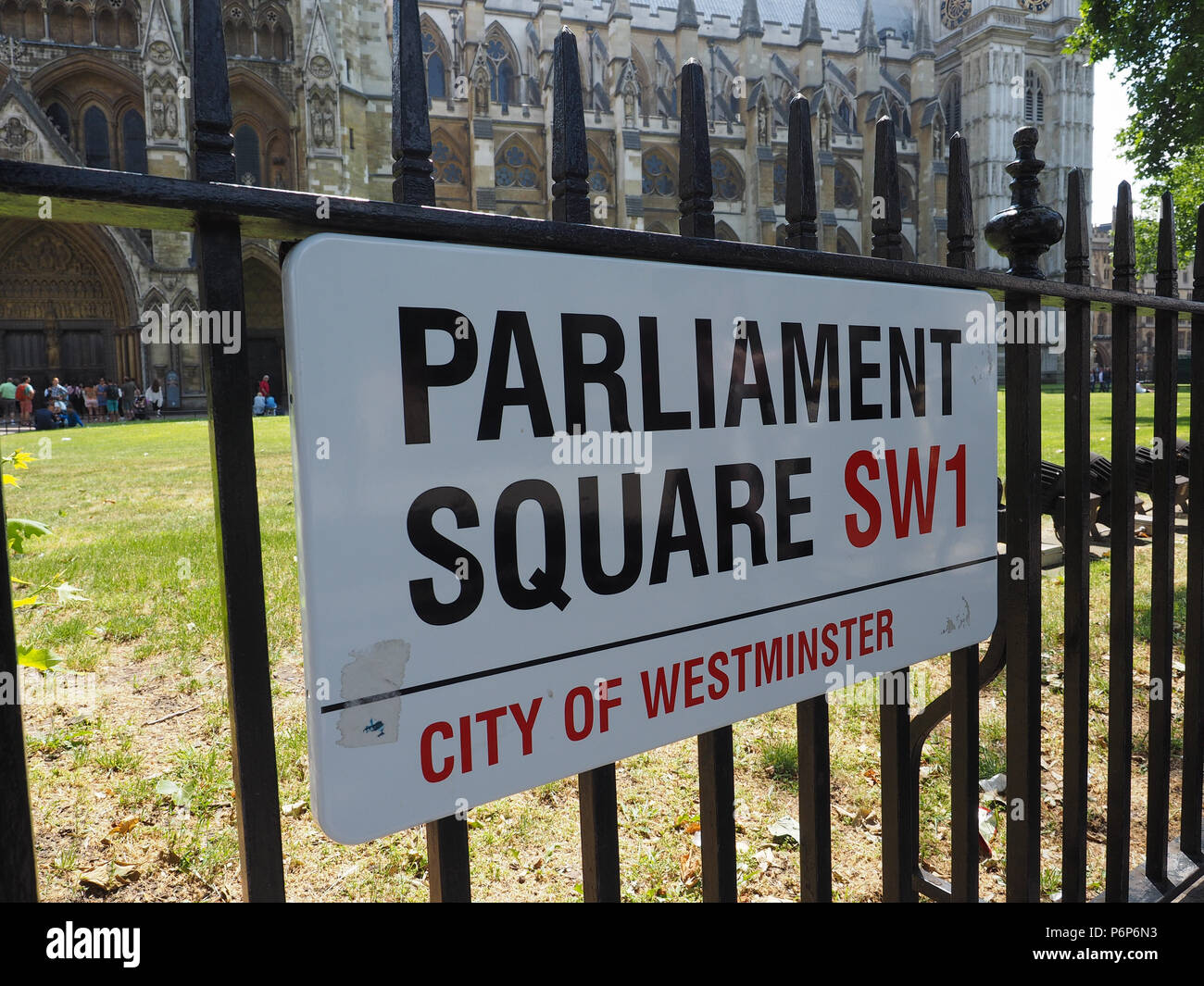 LONDON, UK - CIRCA JUNE 2018: Parliament Square sign in the city of ...