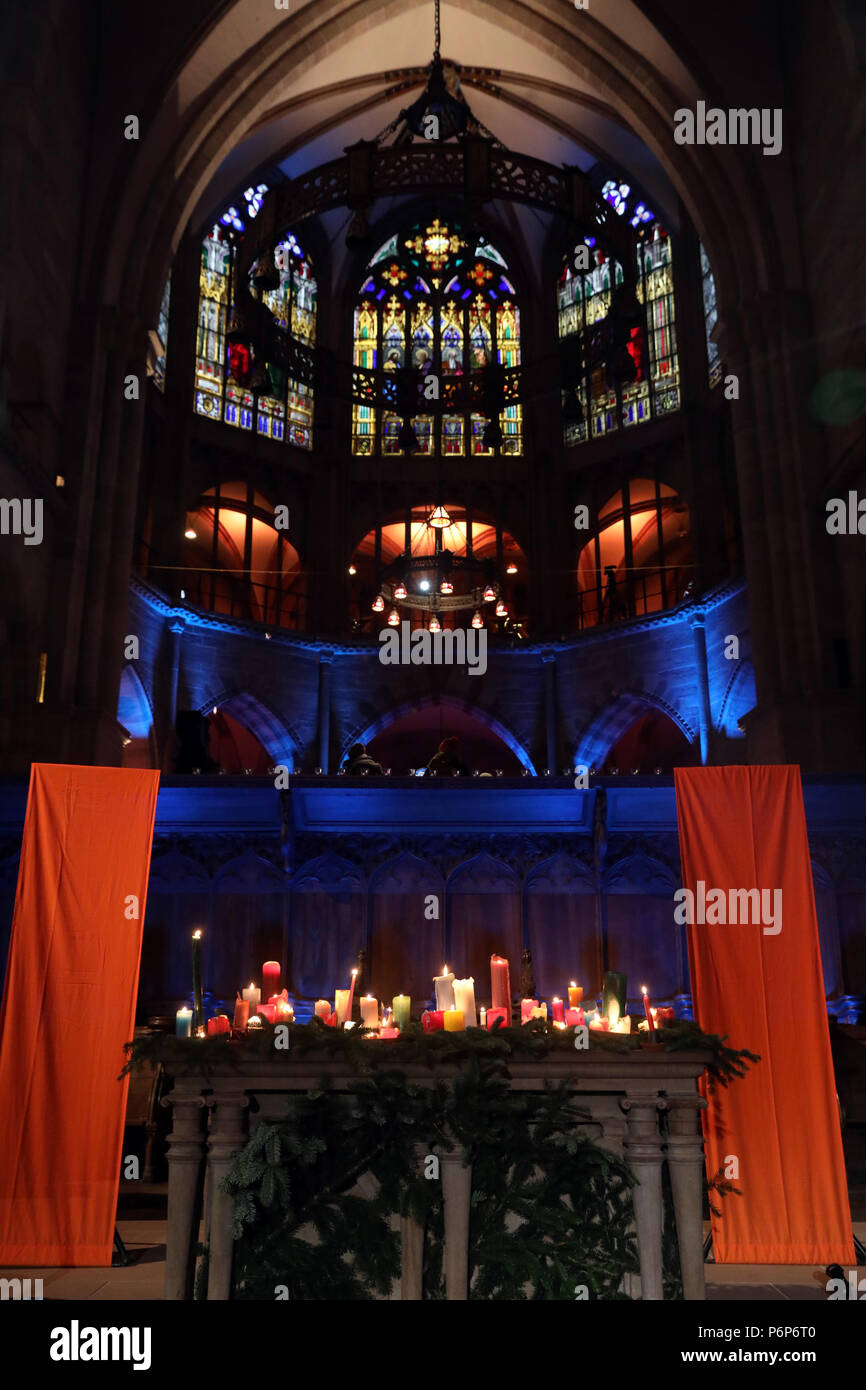Basel Cathedral Minster. European Youth meeting of Taize in Basel ...