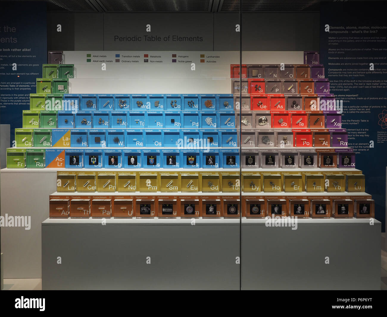 BELFAST, UK - CIRCA JUNE 2018: The periodic table of elements, at the ...