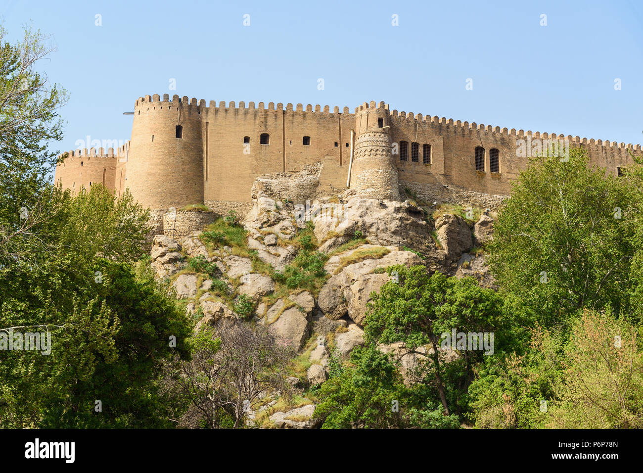 Falak-ol-Aflak Castle on top of mountain in Khorramabad. Lorestan ...