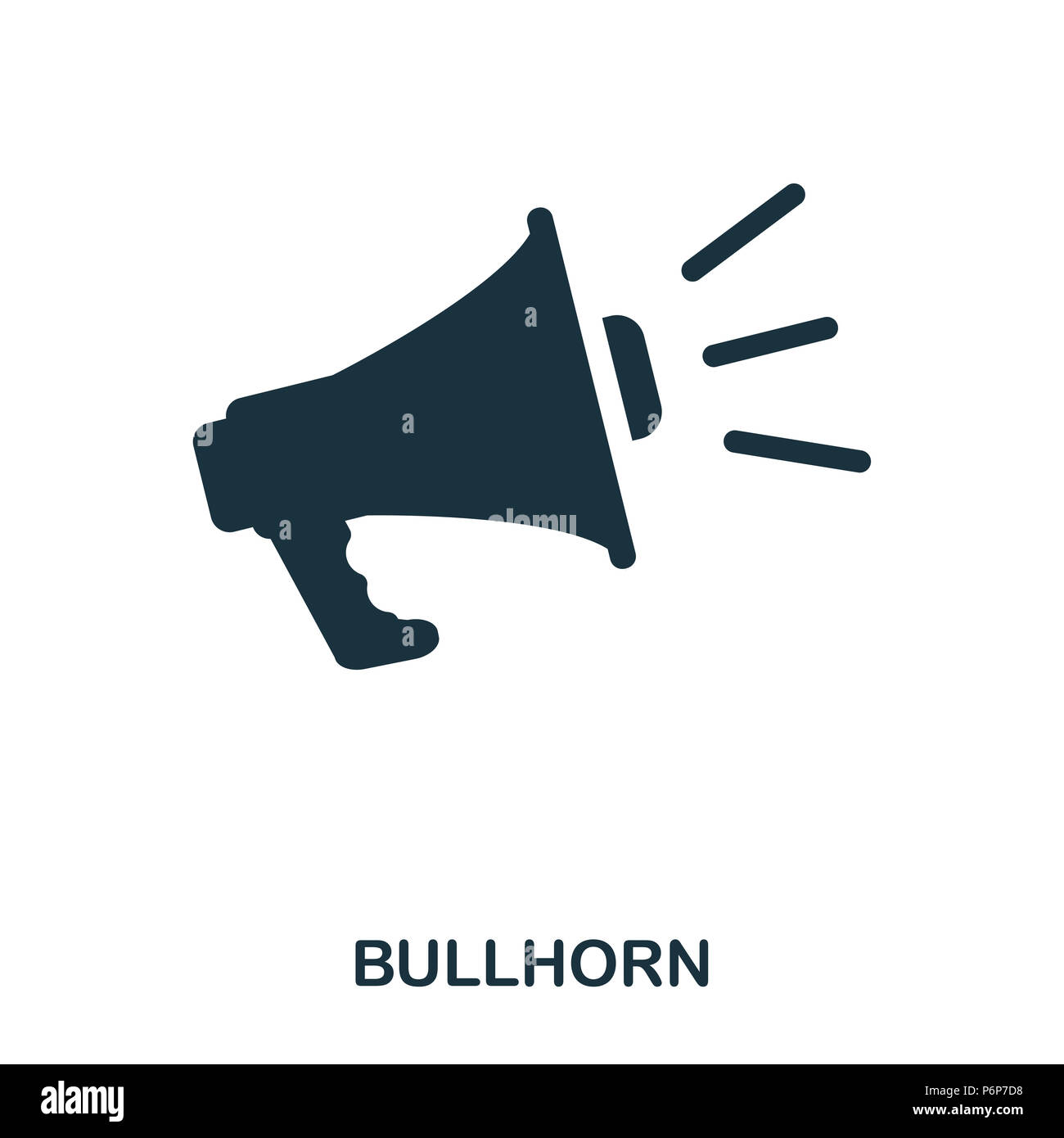 Bullhorn icon. Line style icon design. UI. Illustration of bullhorn ...