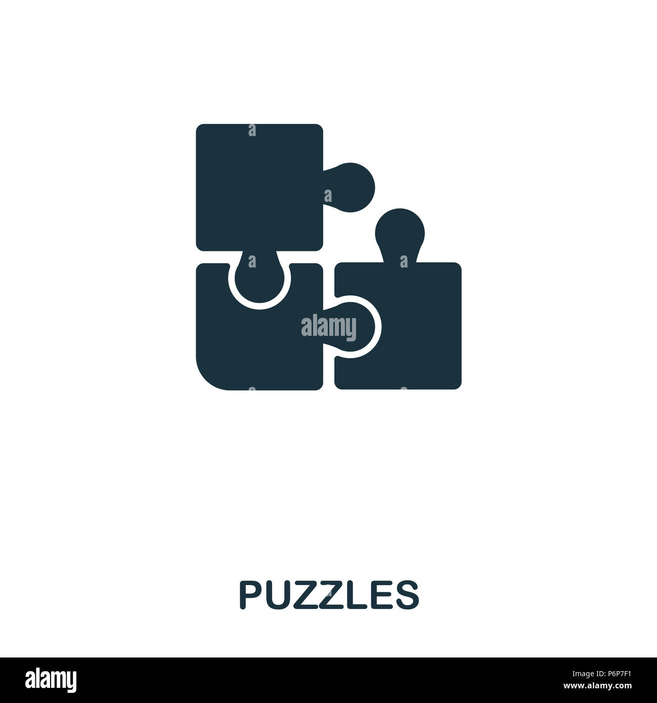 Puzzles icon. Line style icon design. UI. Illustration of puzzles icon ...