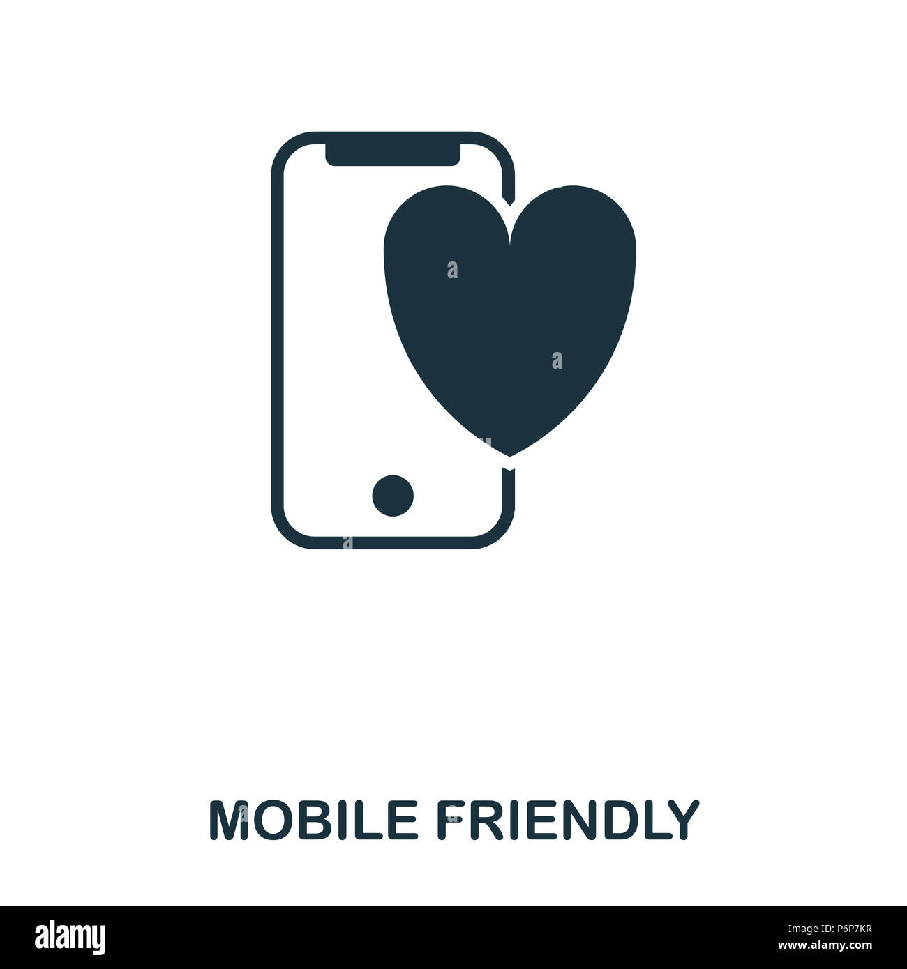 Mobile Friendly icon. Line style icon design. UI. Illustration of ...