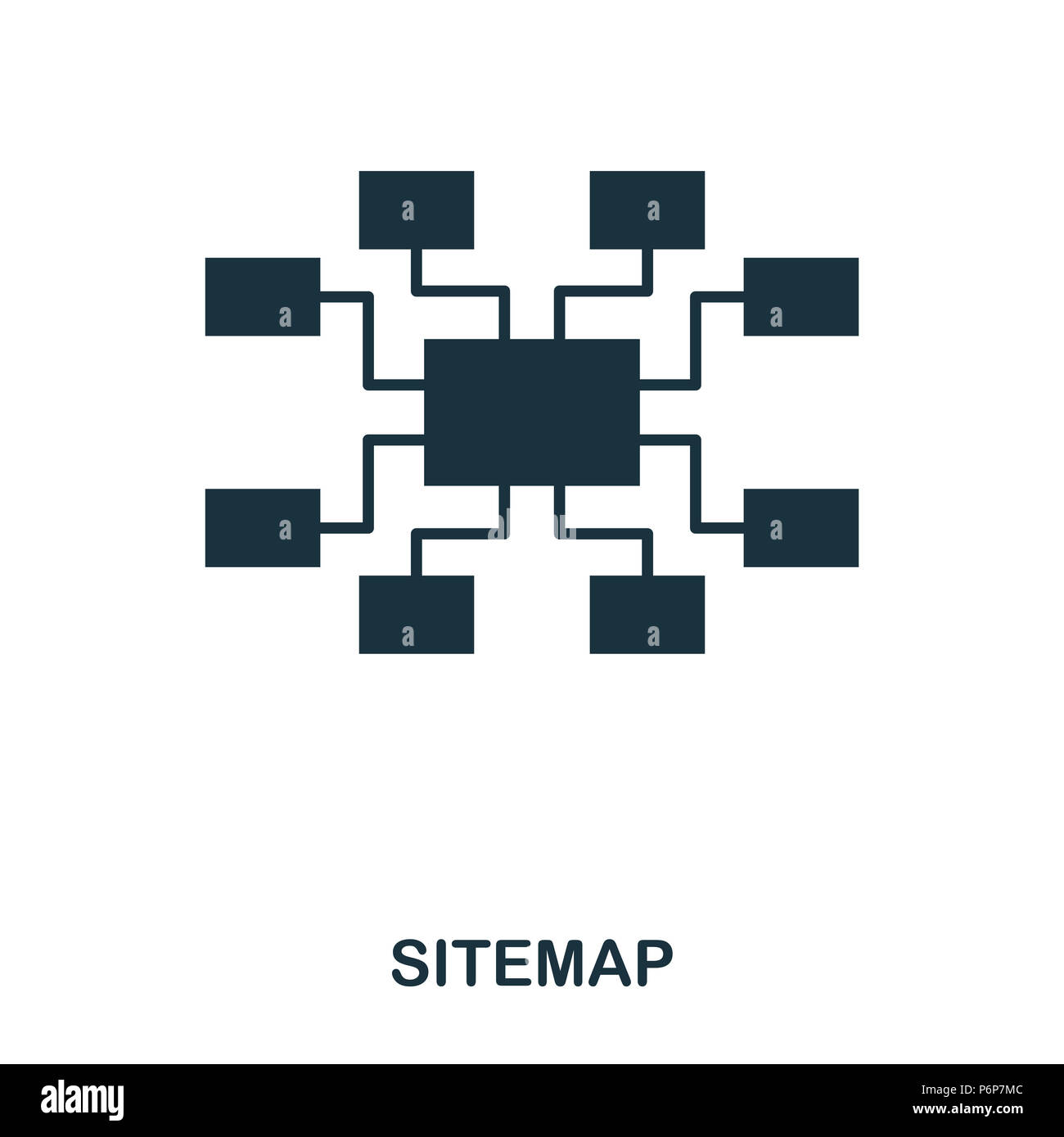 Sitemap icon. Line style icon design. UI. Illustration of sitemap icon ...