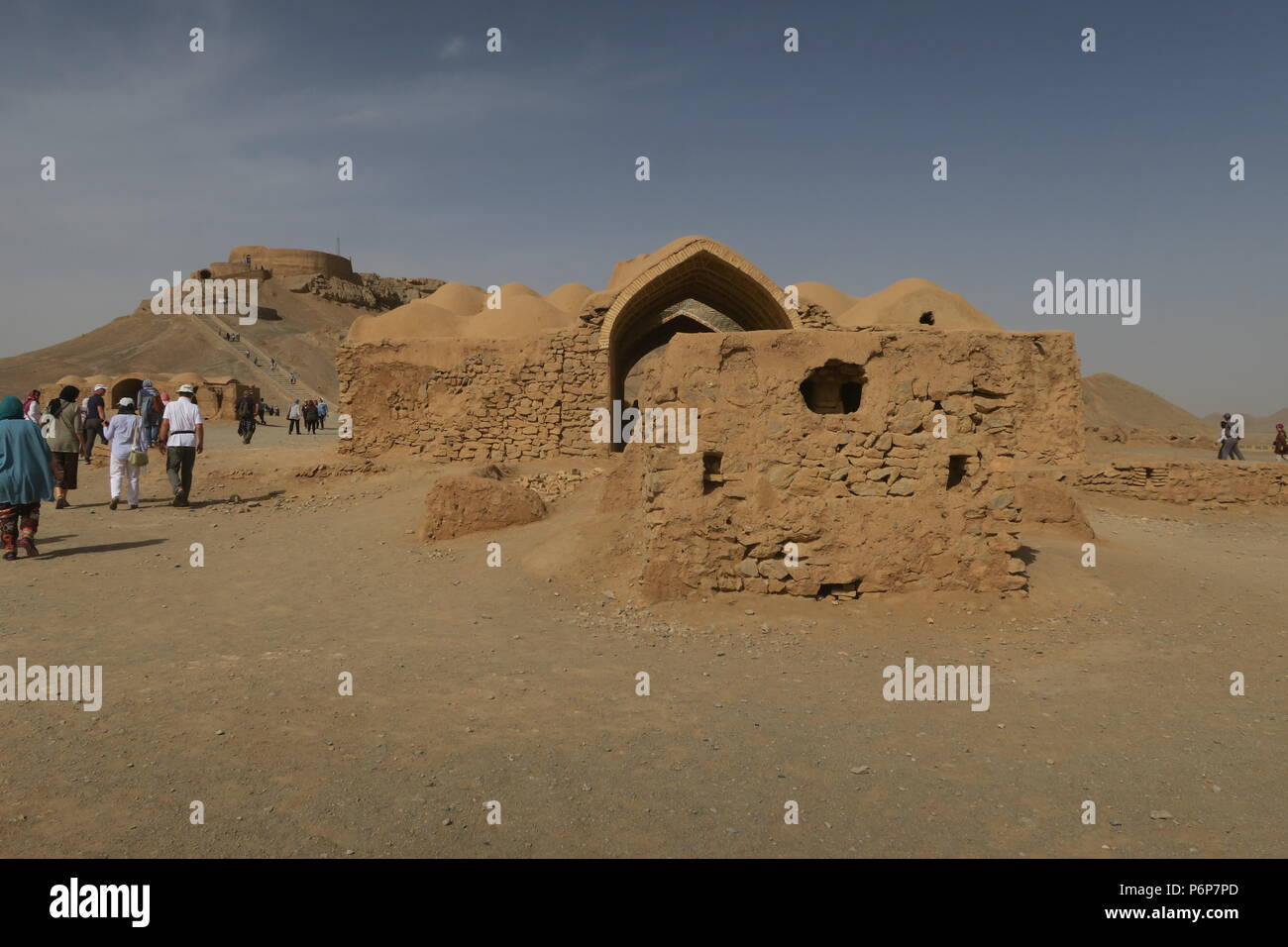 Central Iran, Yazd, Zoroastrian Towers of Silence burial complex Stock ...
