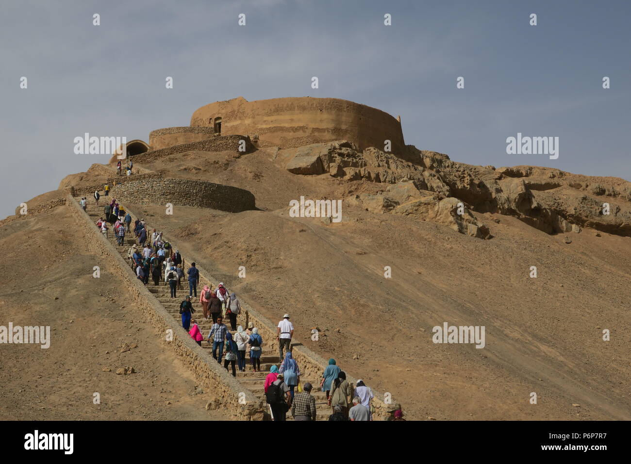 Central Iran, Yazd, Zoroastrian Towers of Silence burial complex Stock ...