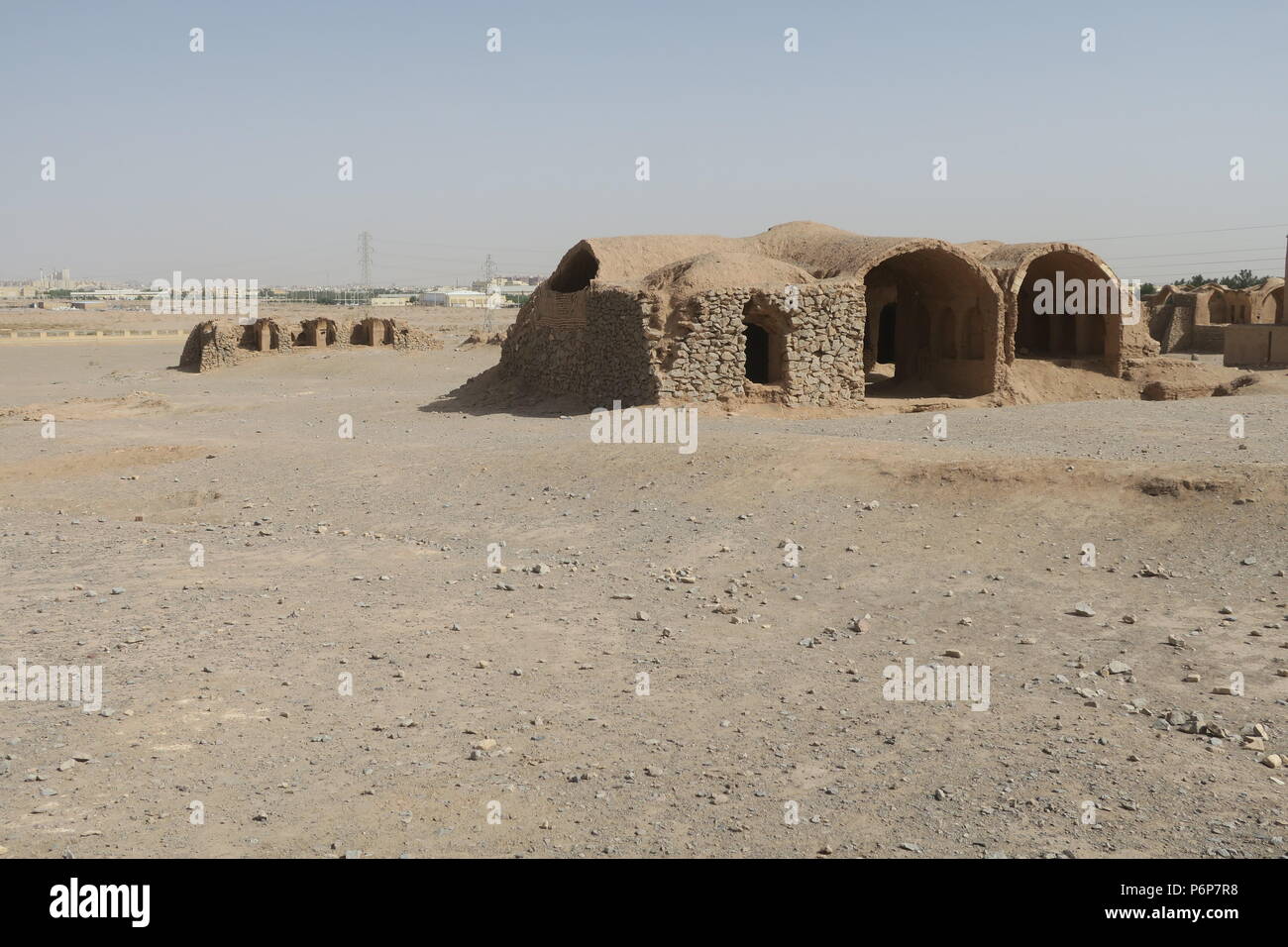 Central Iran, Yazd, Zoroastrian Towers of Silence burial complex Stock ...