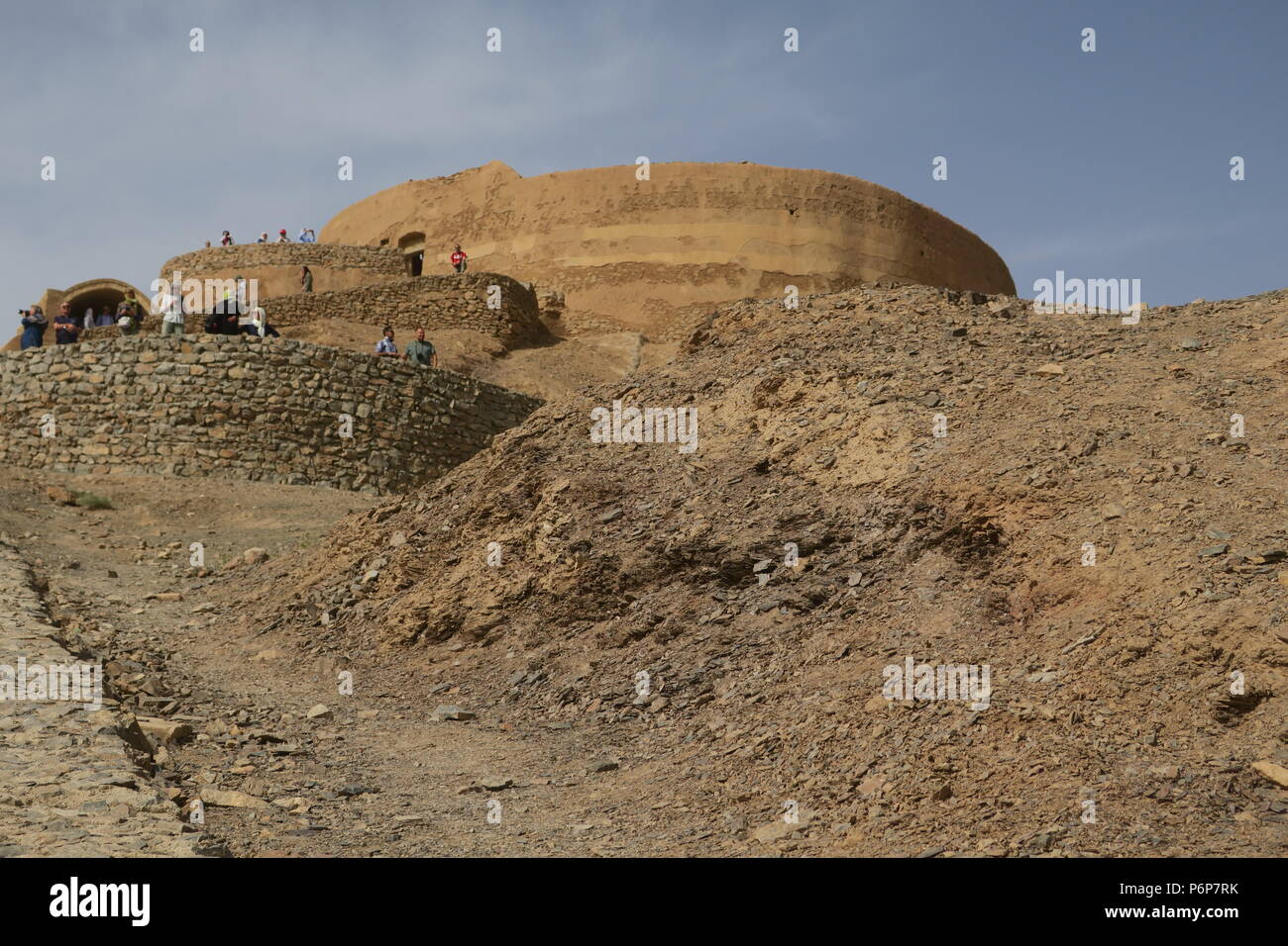Central Iran, Yazd, Zoroastrian Towers of Silence burial complex Stock ...