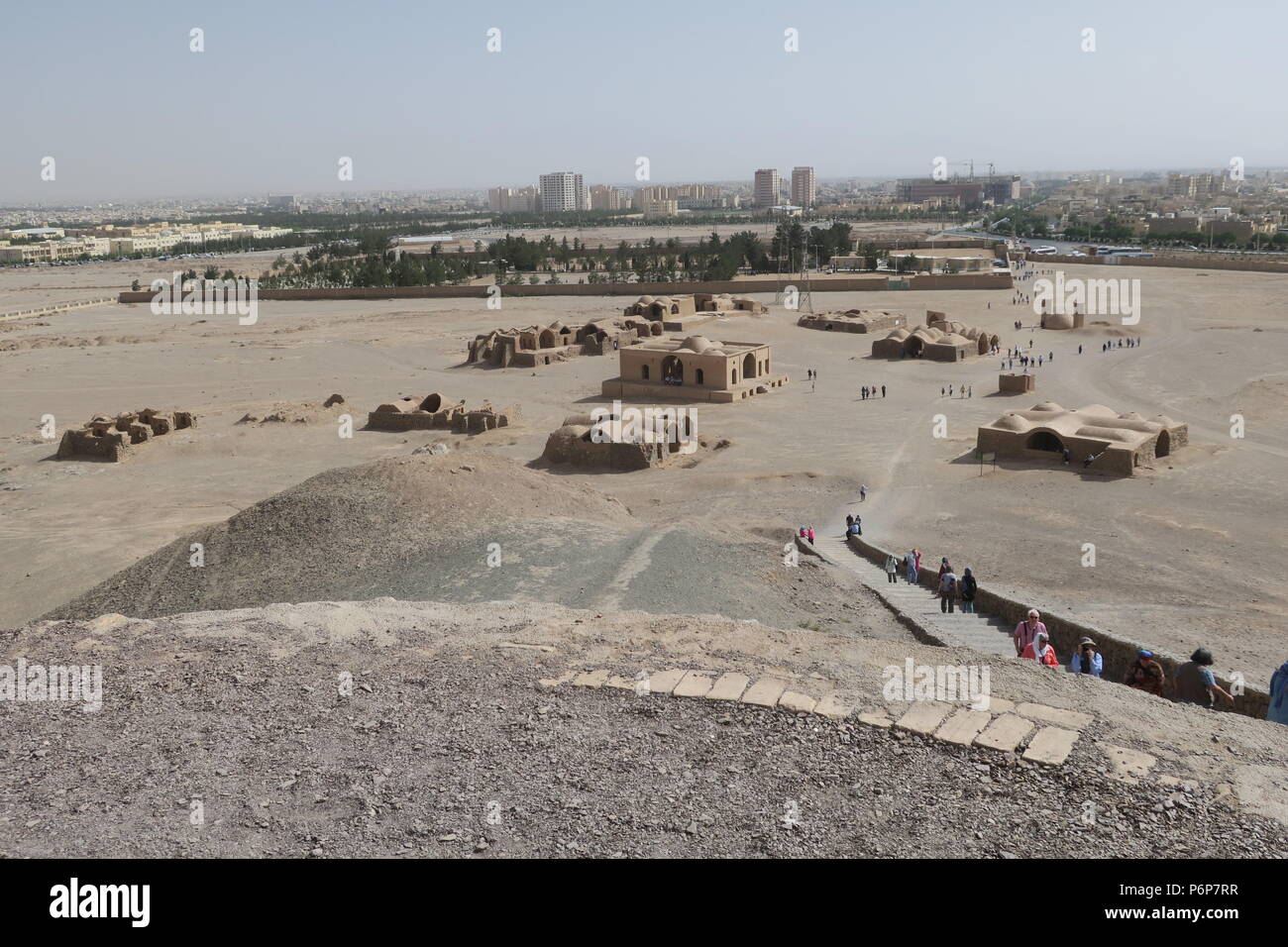 Central Iran, Yazd, Zoroastrian Towers of Silence burial complex Stock ...