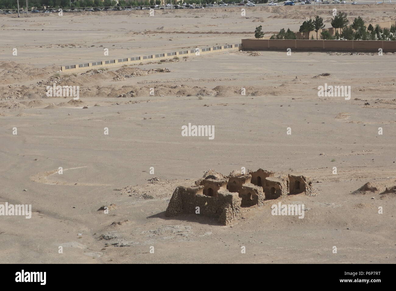 Central Iran, Yazd, Zoroastrian Towers of Silence burial complex Stock ...