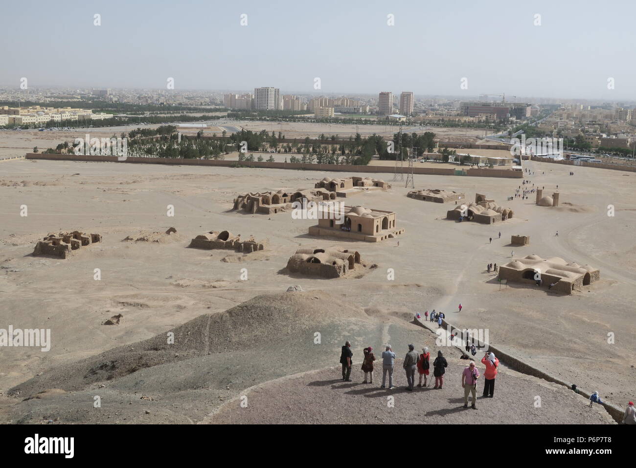 Central Iran, Yazd, Zoroastrian Towers of Silence burial complex Stock ...