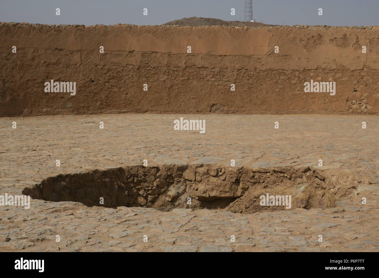 Central Iran, Yazd, Zoroastrian Towers of Silence burial complex Stock ...