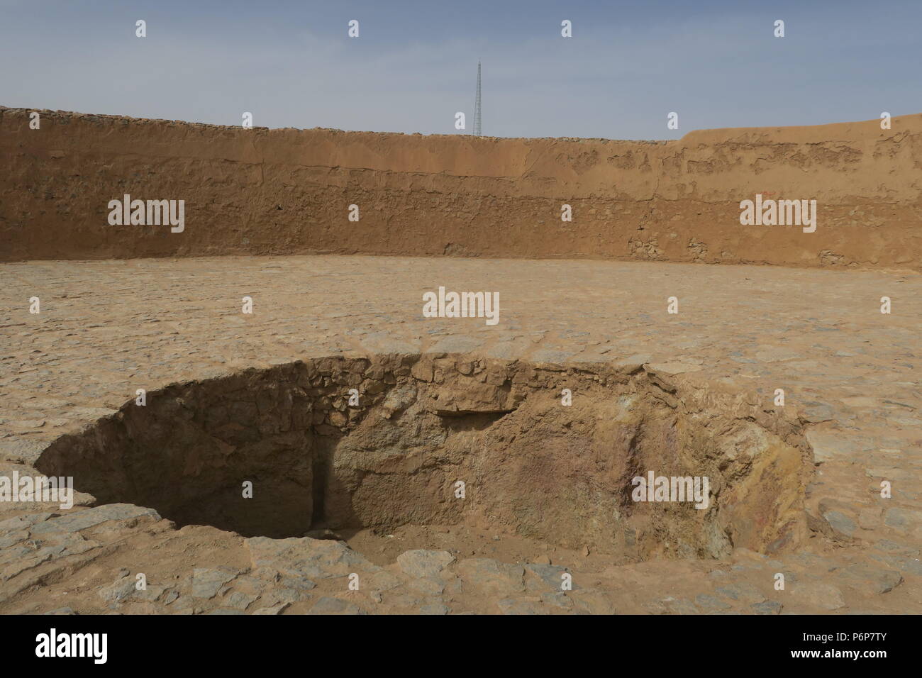 Central Iran, Yazd, Zoroastrian Towers of Silence burial complex Stock ...