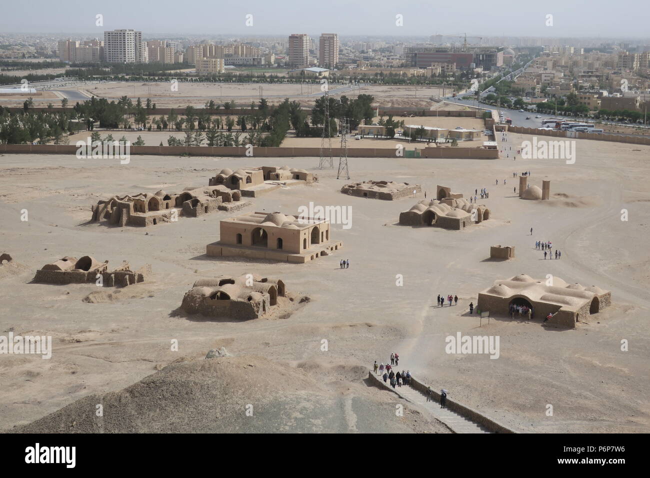 Central Iran, Yazd, Zoroastrian Towers of Silence burial complex Stock ...
