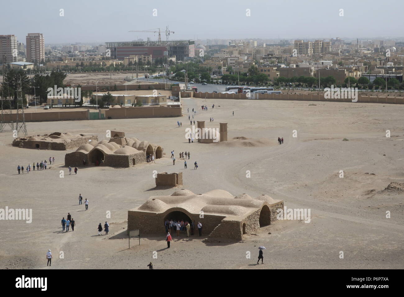 Central Iran, Yazd, Zoroastrian Towers of Silence burial complex Stock ...
