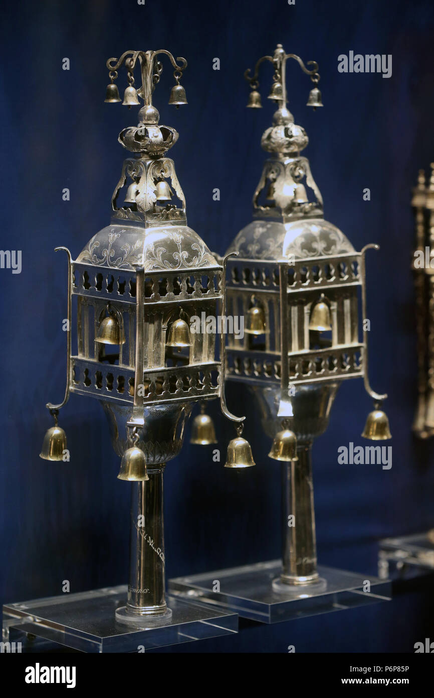 Jewish Museum of Switzerland. Basel. Torah Rimonim Stock Photo - Alamy