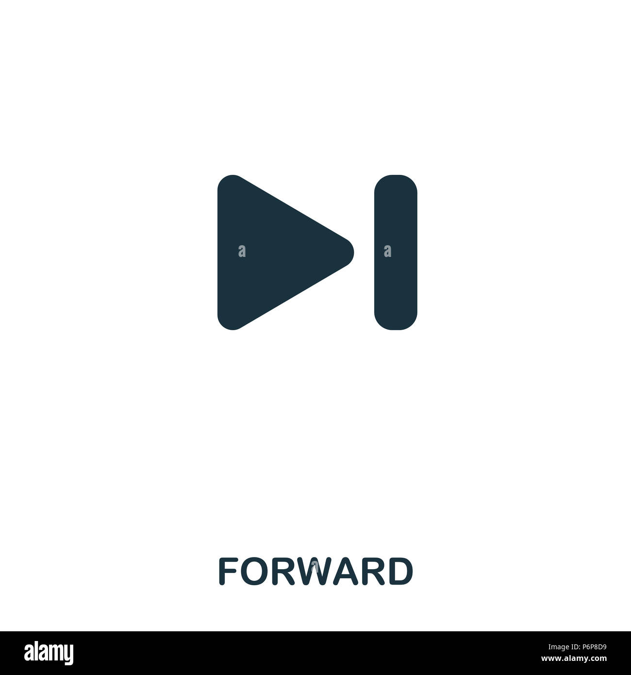 Forward icon. Line style icon design. UI. Illustration of forward icon ...