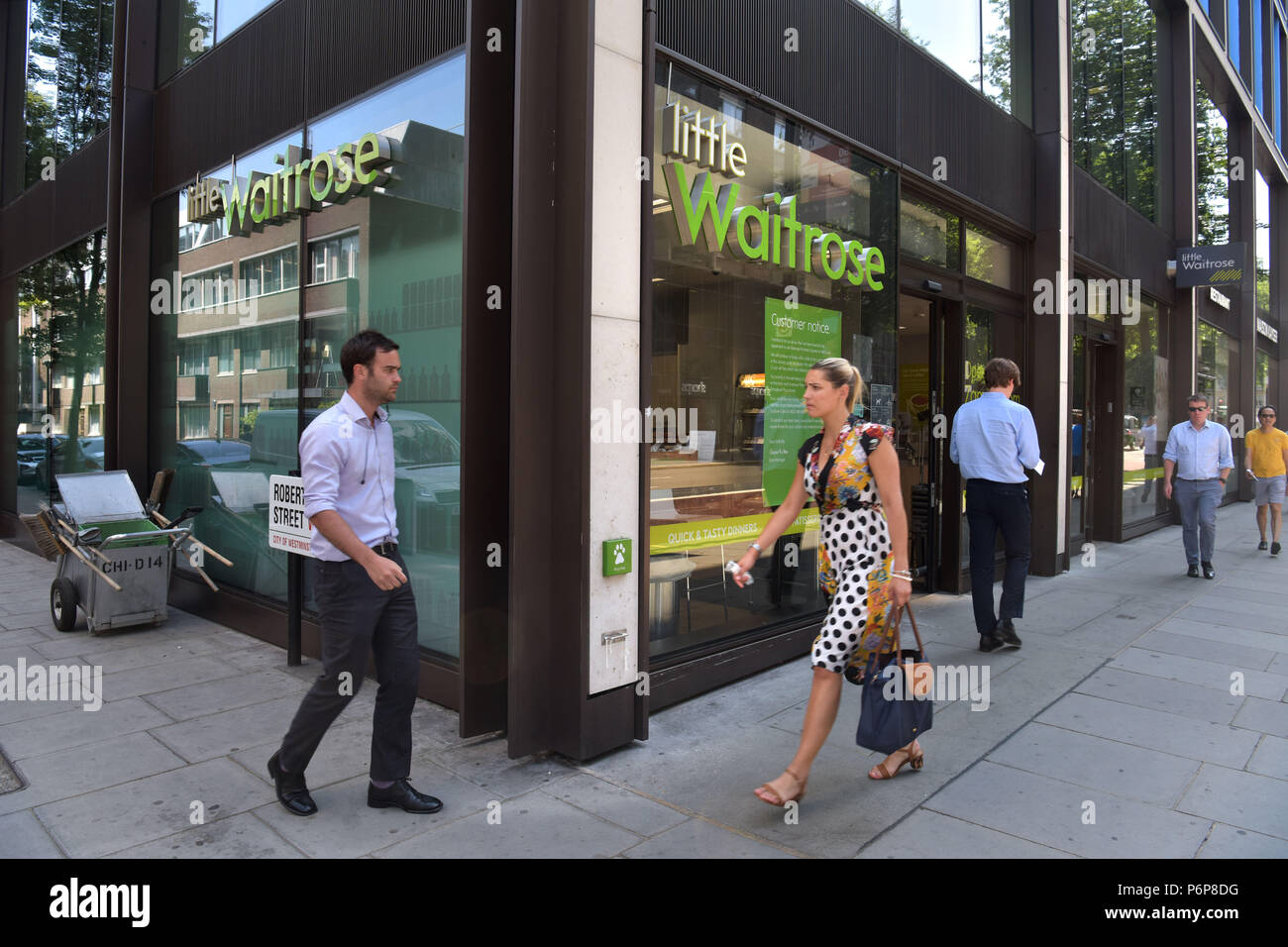 Supermarket Little Waitrose on Portman Square off Baker Street, central ...