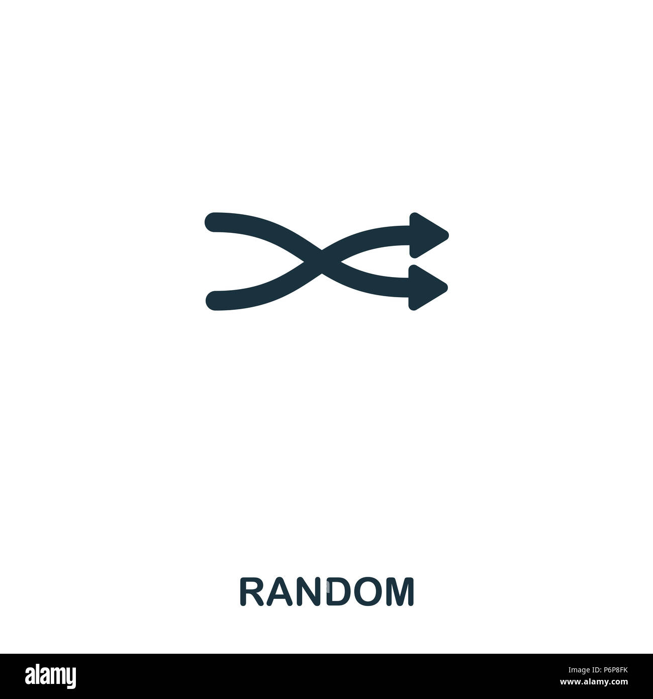 Random icon. Line style icon design. UI. Illustration of random icon ...