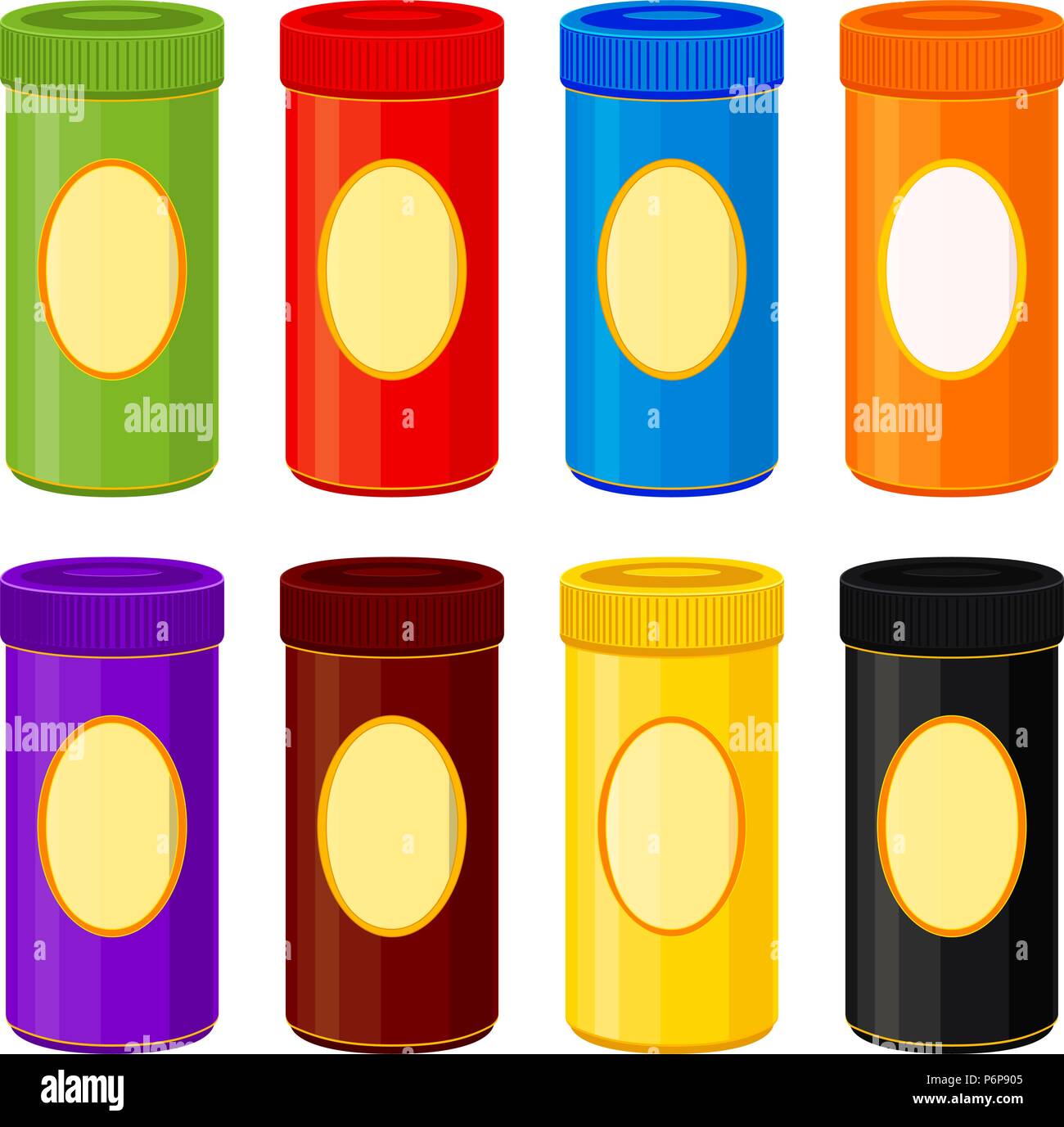 Colorful cartoon jar set Stock Vector Image & Art - Alamy