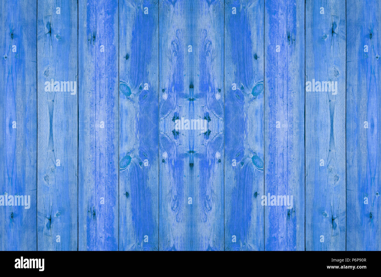 old wood plank in blue color Stock Photo - Alamy