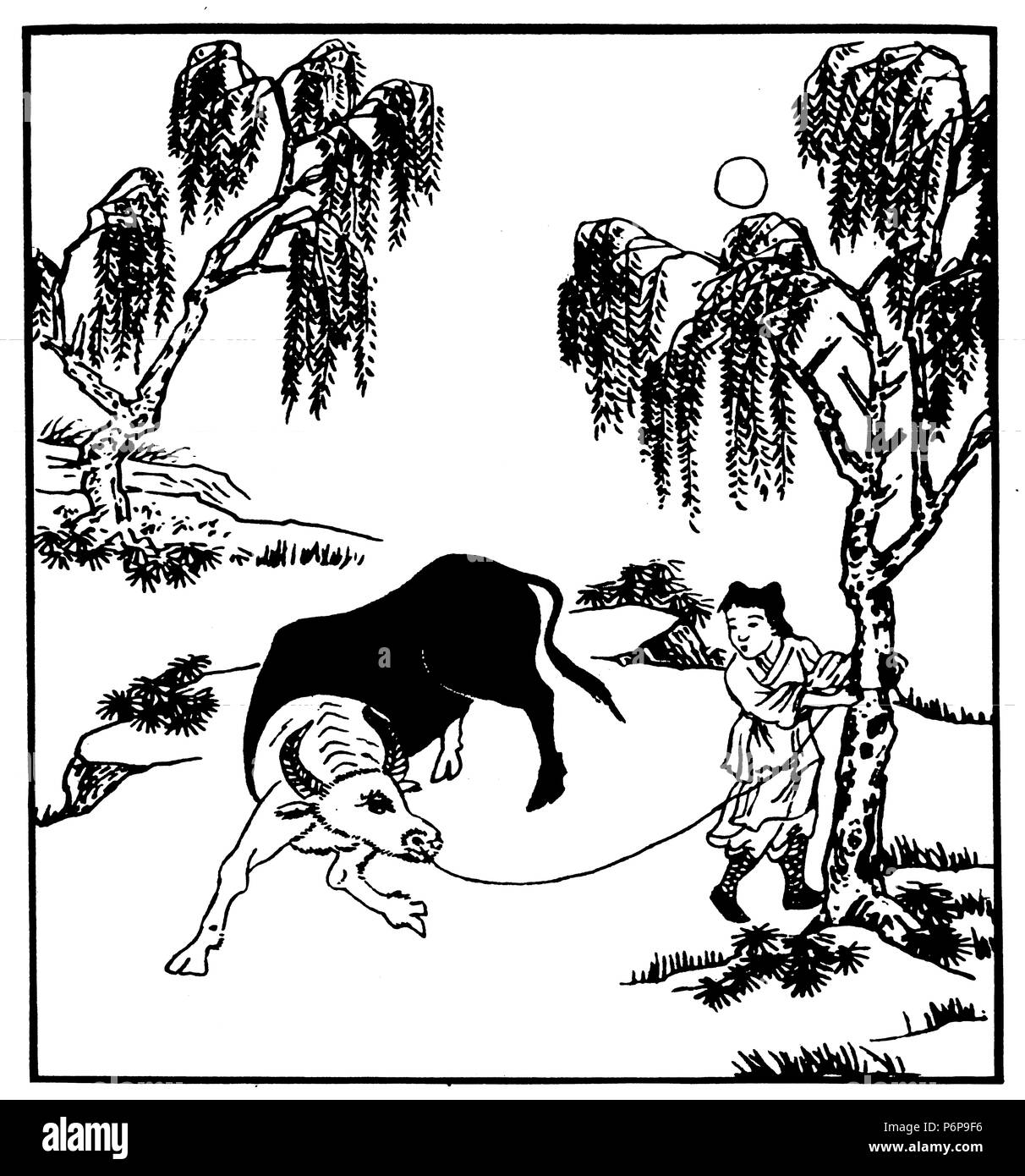 The Ten Oxherding Pictures by Puming (Fumyo), an unknown author. Stage ...