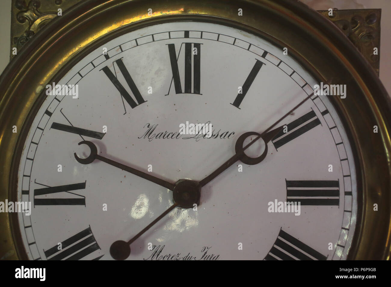 Detail of a clock. France Stock Photo - Alamy