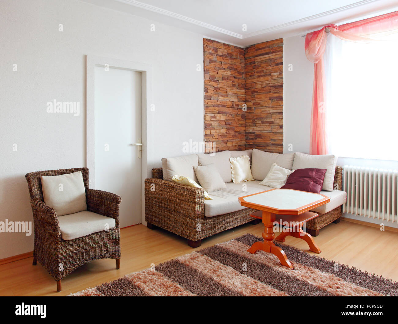 Interior of a home den - living room Stock Photo - Alamy