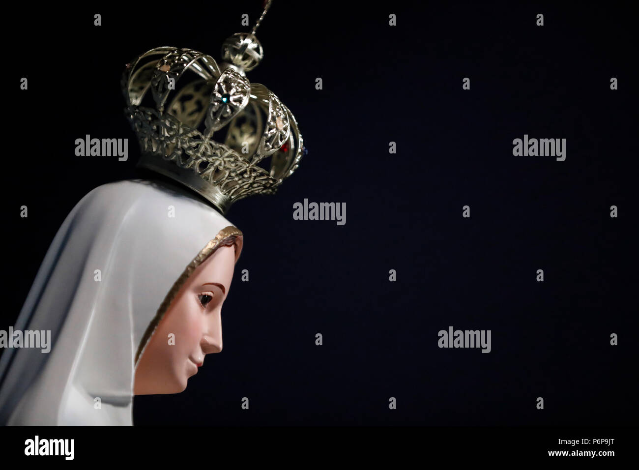 Virgin Mary Statue. Le Fayet. France Stock Photo - Alamy