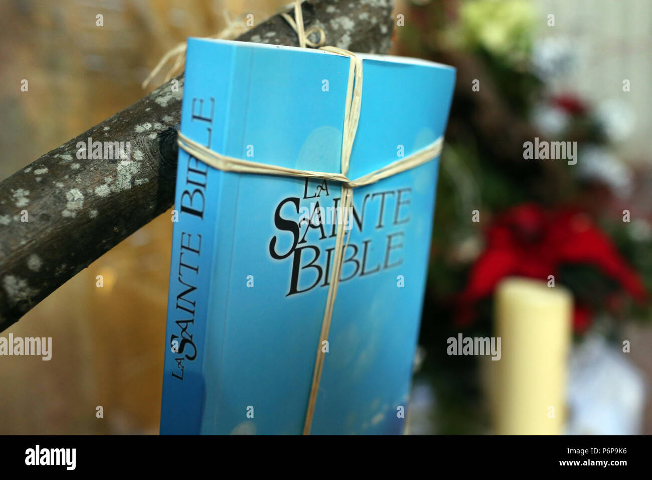 Holy Bible. Sallanches. France Stock Photo - Alamy