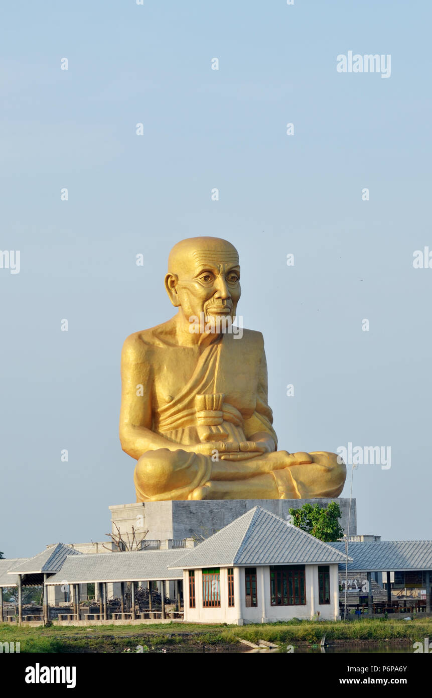 Big Golden Buddha with sky, thailand Stock Photo - Alamy