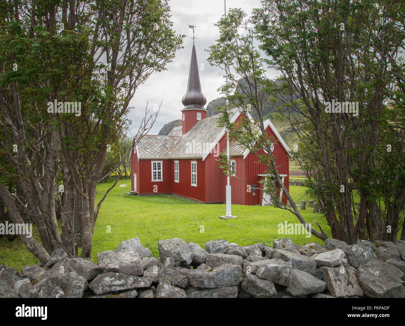 Flakstad church lofoten islands hi-res stock photography and images - Alamy