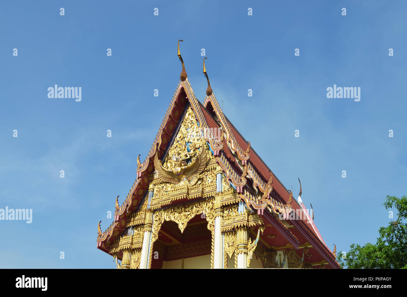 Temple in Lotus Leaf at Wat Muang,Angthong Thailand Stock Photo - Alamy