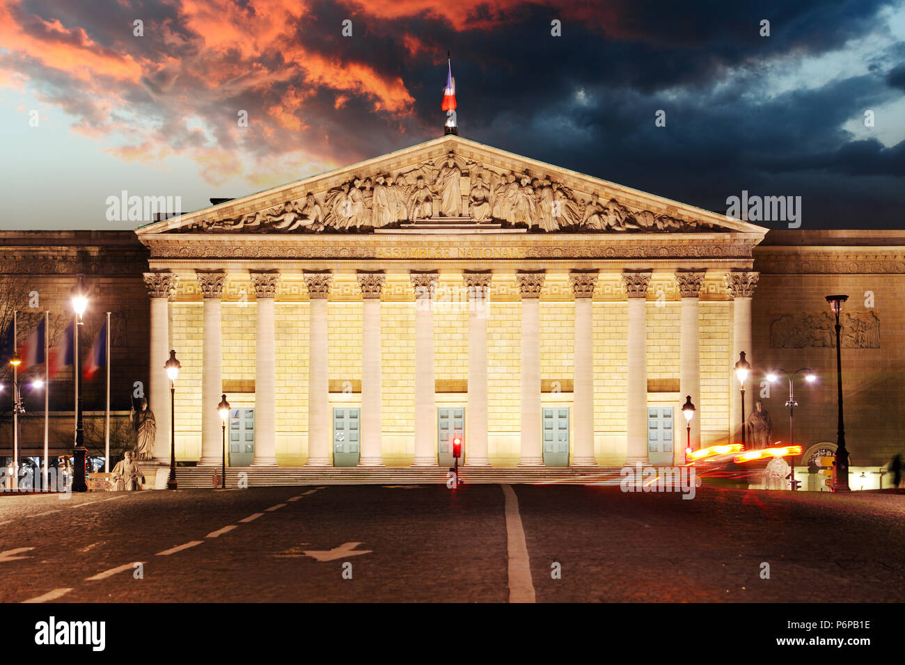 Palais Bourbon - French Parliament, Paris, Assemblee Nationale Stock ...