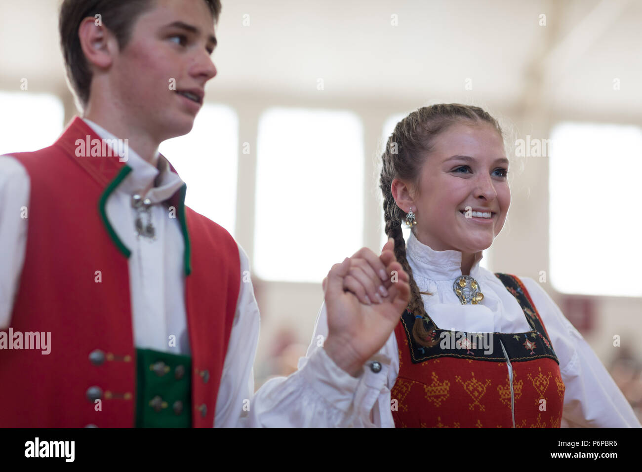 Stoughton, Wisconsin, USA - May 19, 2018 The Stoughton Norwegian ...