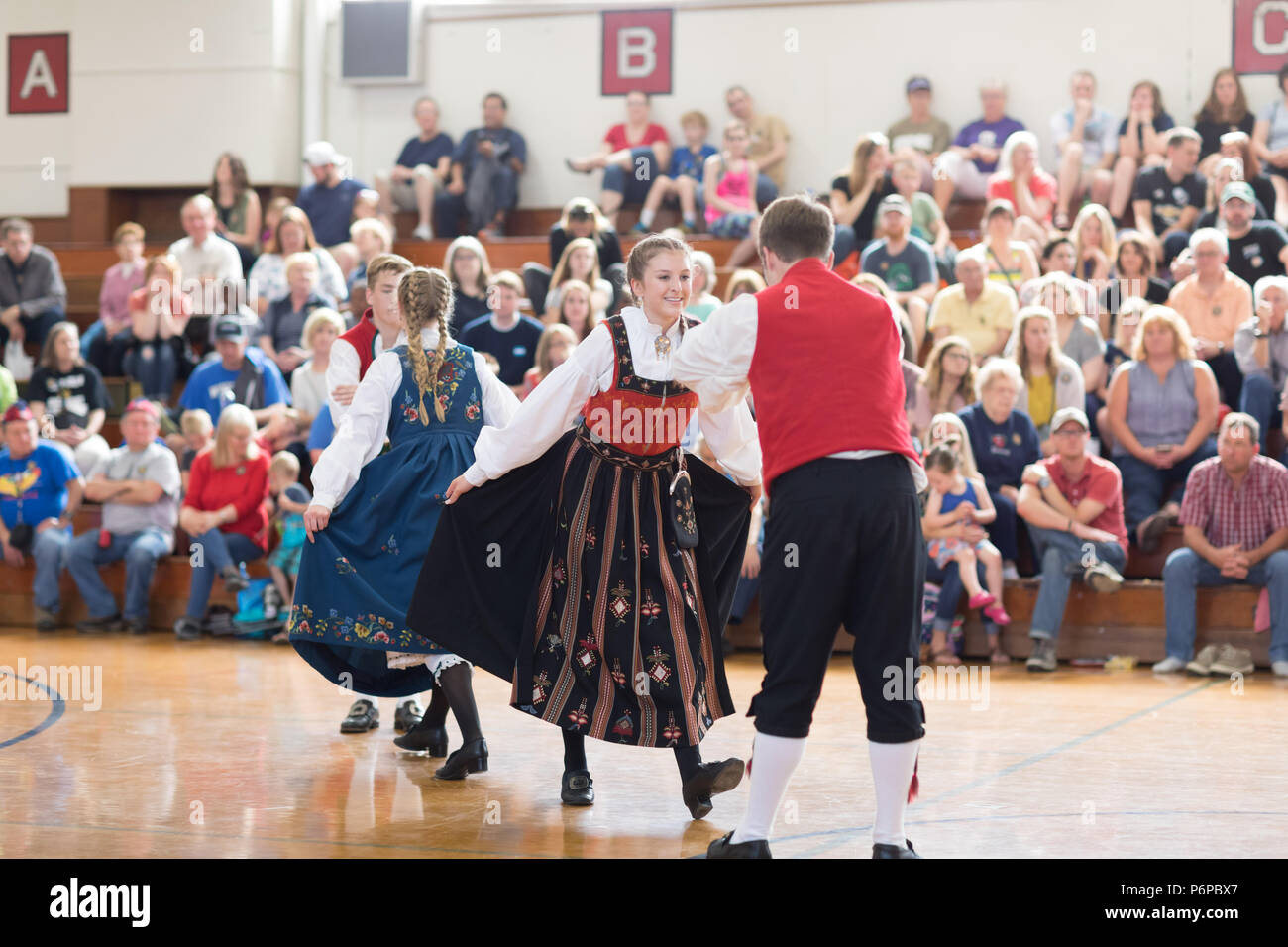 Stoughton, Wisconsin, USA - May 19, 2018 The Stoughton Norwegian ...