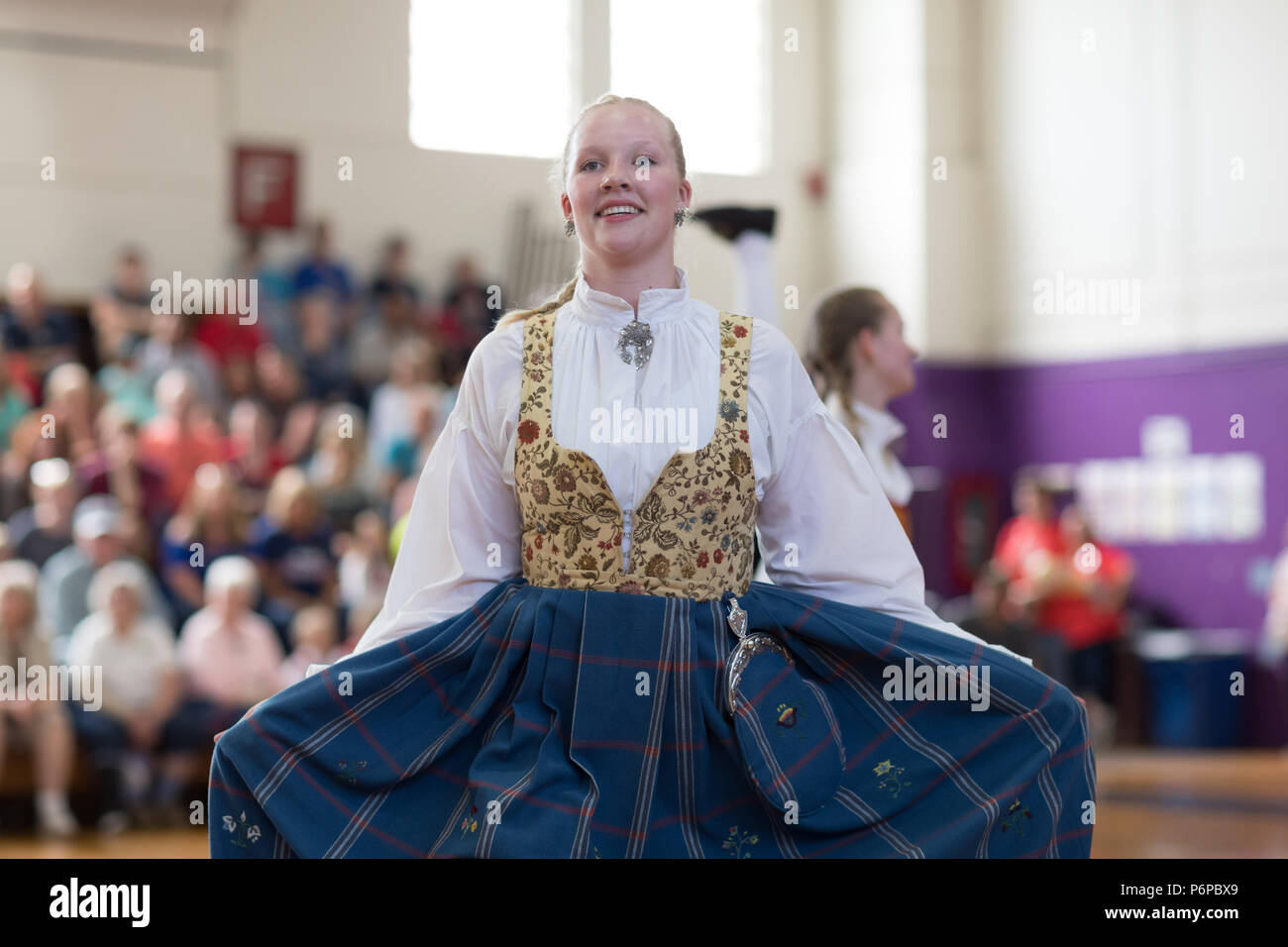 Stoughton, Wisconsin, USA - May 19, 2018 The Stoughton Norwegian ...