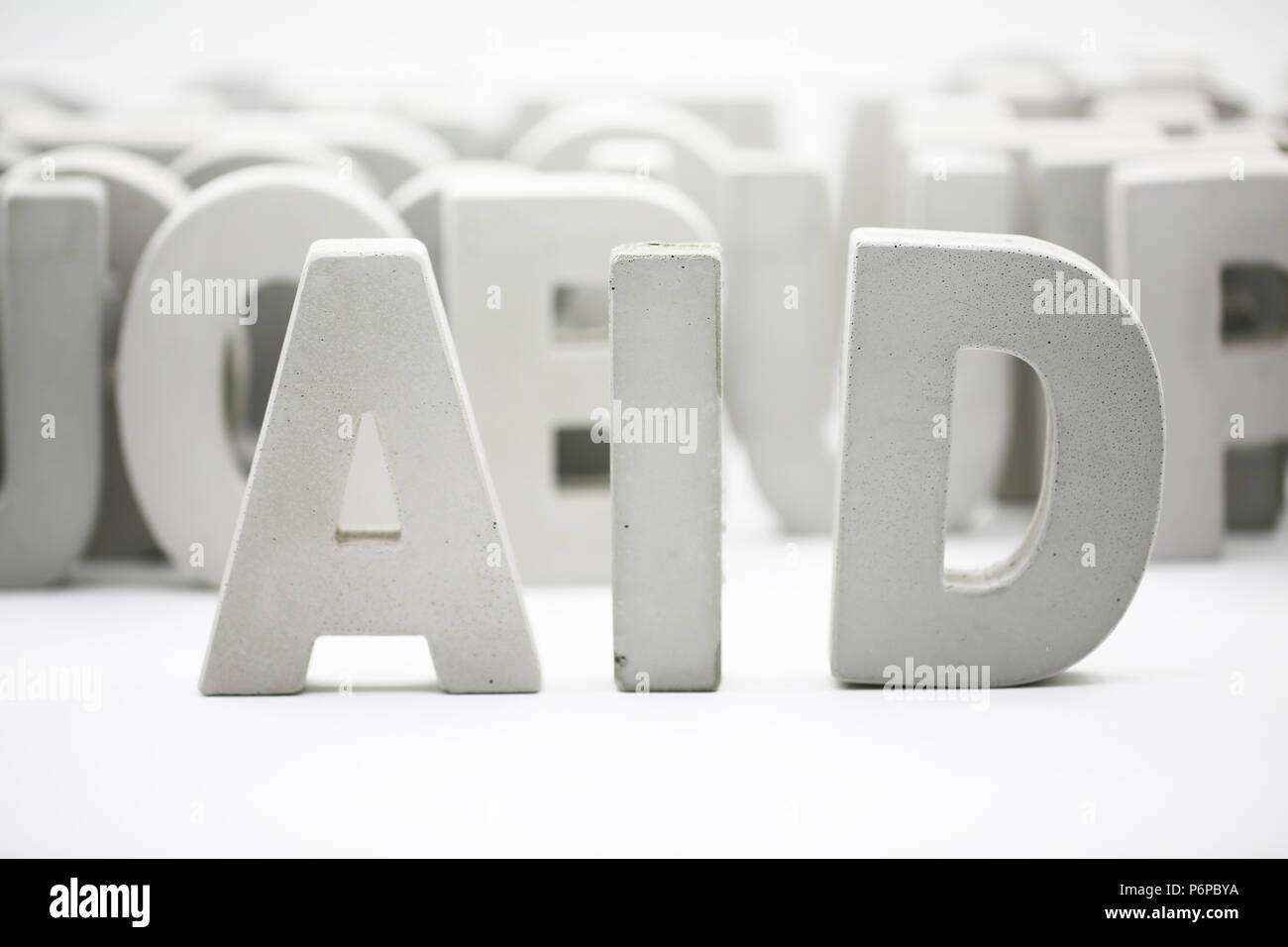 block of word aid Stock Photo - Alamy