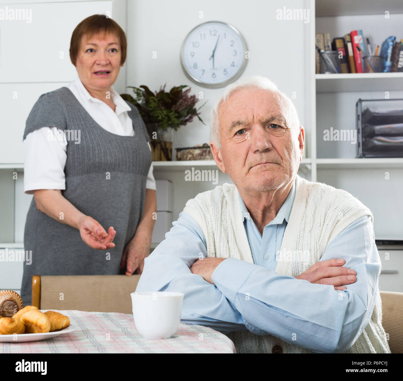 Old man woman offense hi-res stock photography and images - Alamy