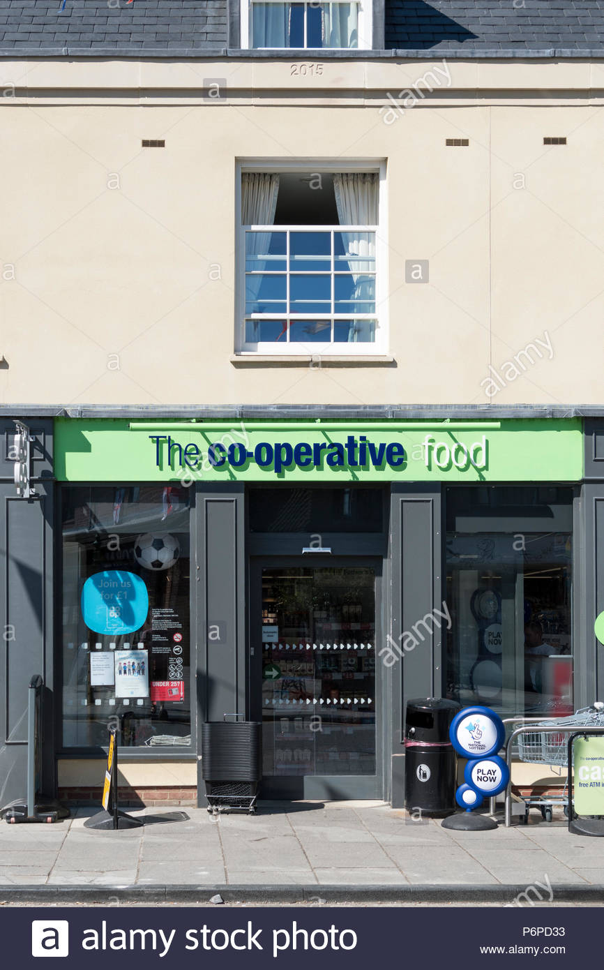 Exterior Co Operative Supermarket Food Store High Resolution Stock ...