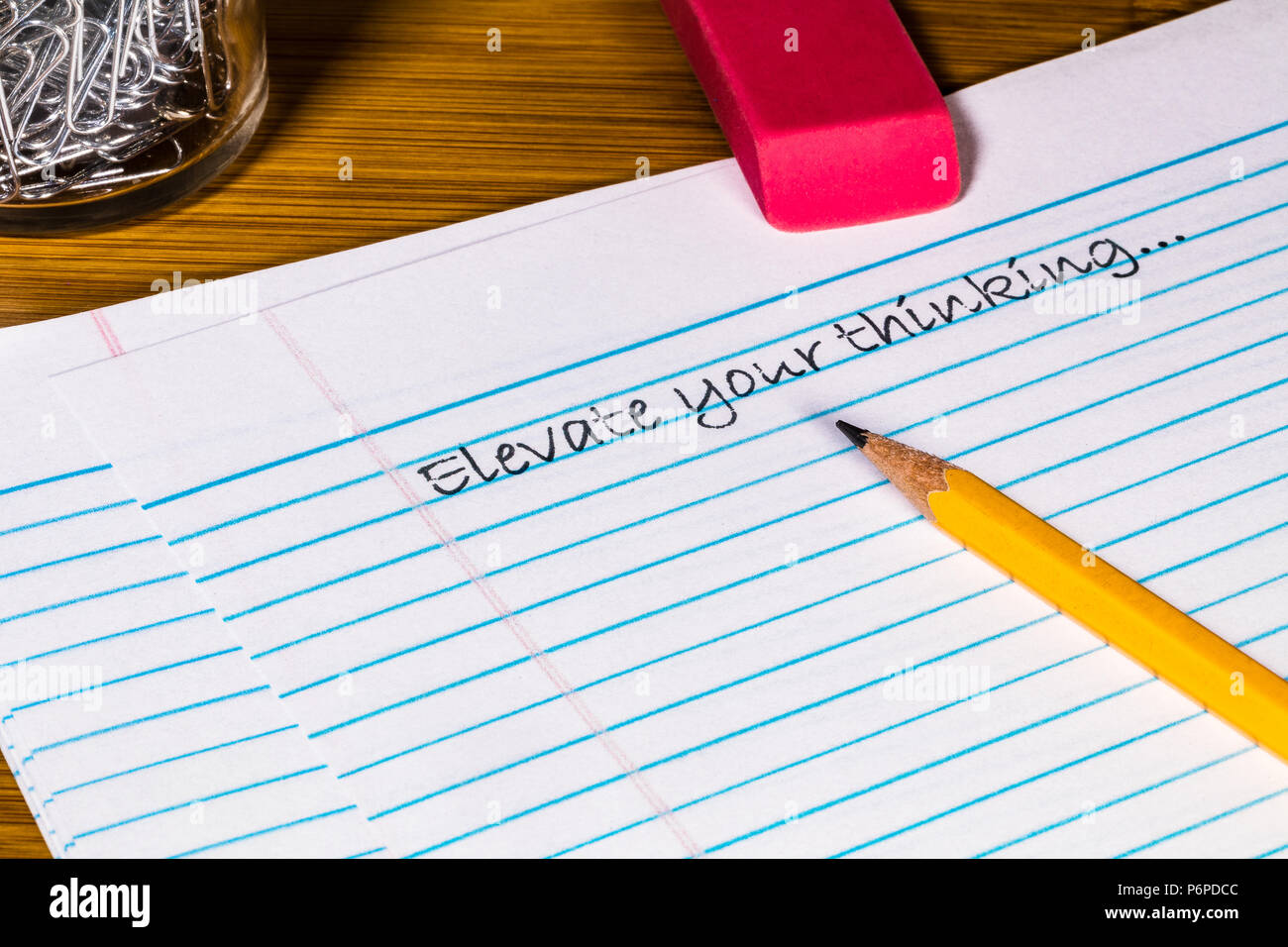 Pencil On Paper With Words