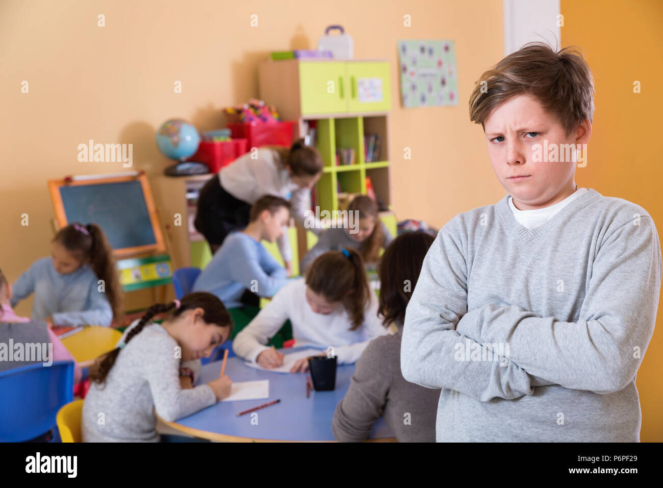 Angry Student In Classroom