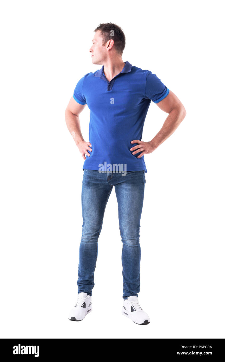 Back of man in polo shirt hi-res stock photography and images - Alamy