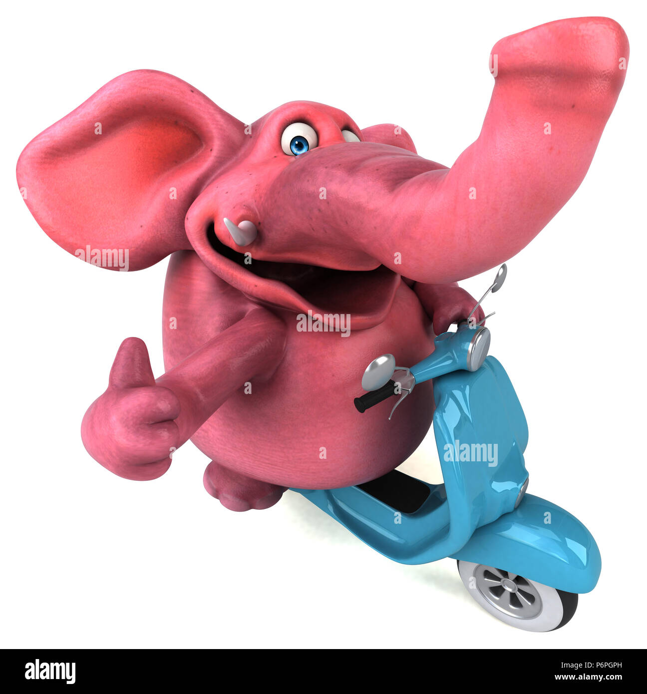Fun elephant - 3D Illustration Stock Photo - Alamy