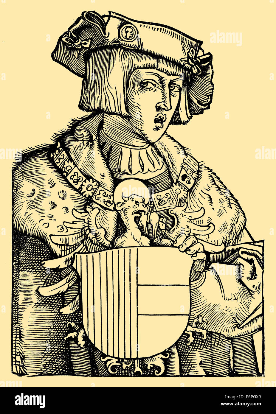 Charles V (1500-1558), Emperor of the Holy Roman Empire, in 1521, after ...