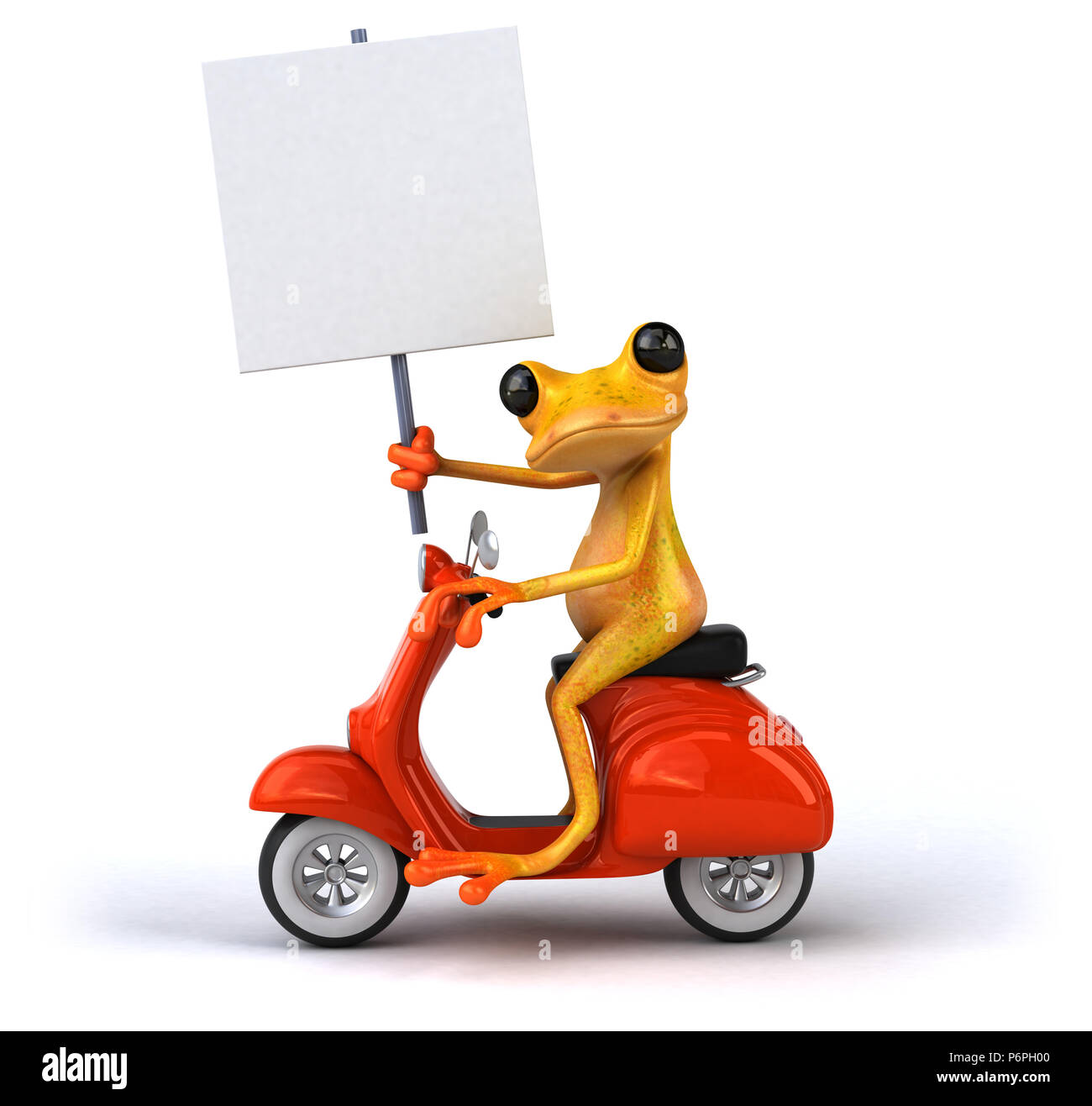 Fun frog- 3D Illustration Stock Photo - Alamy