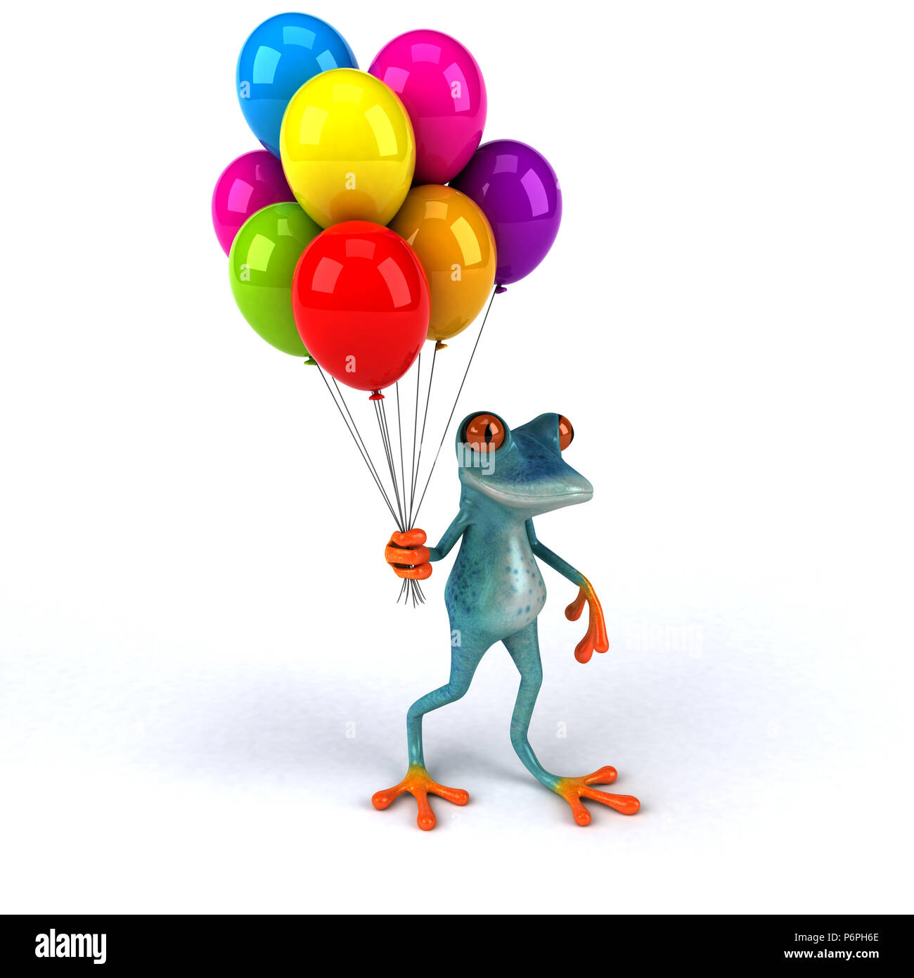 Fun frog - 3D Illustration Stock Photo - Alamy