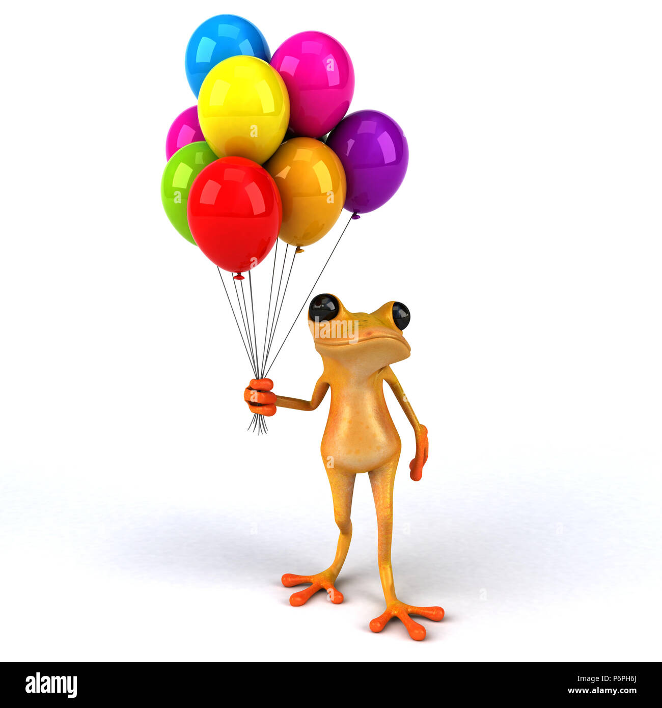 Fun frog - 3D Illustration Stock Photo - Alamy