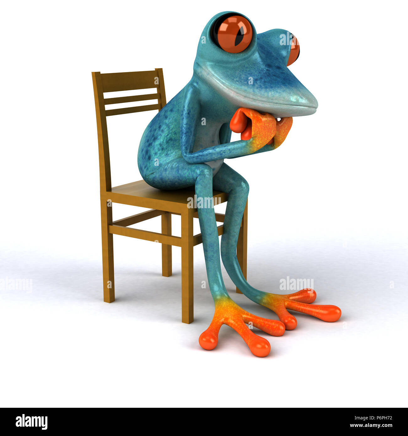 Fun frog - 3D Illustration Stock Photo - Alamy